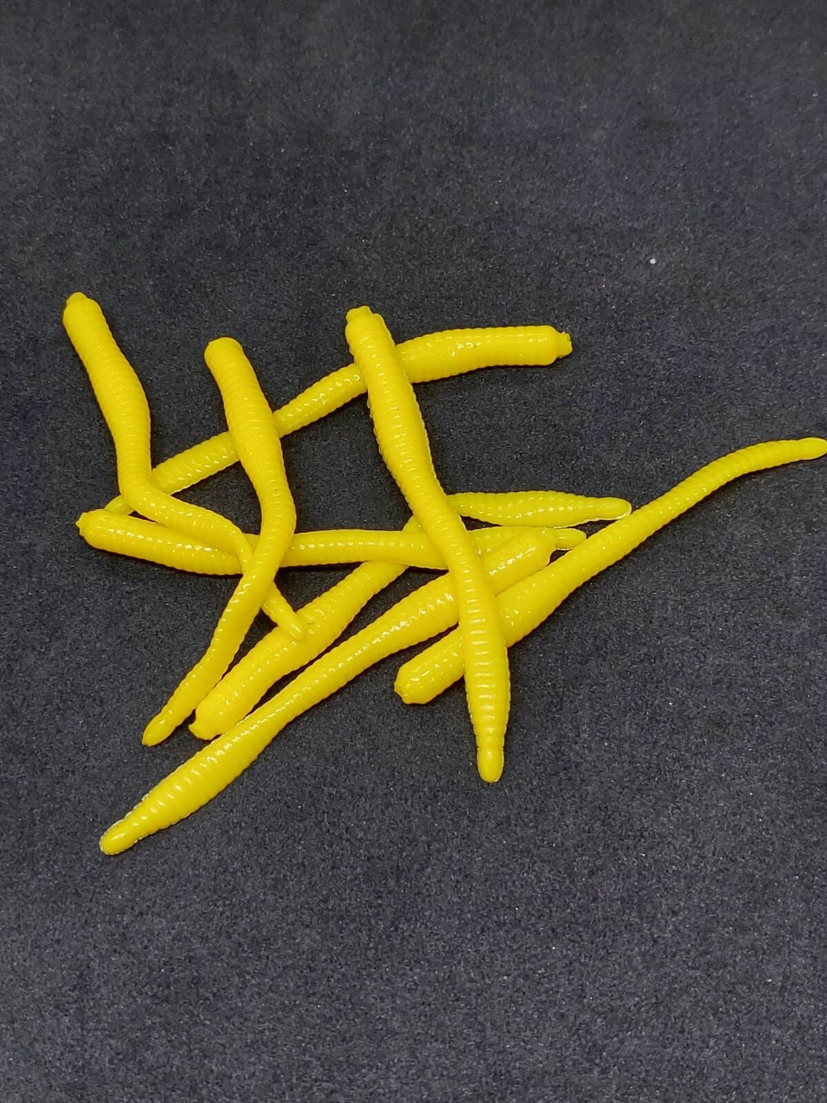 Силиконовые сьедобные приманки "Бобровый хвост". цвет Желтый