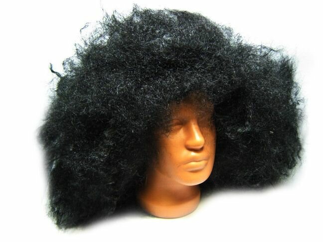 Парик "Абориген", искусственный, мужские, черные, объемные, 27 см, 1 шт