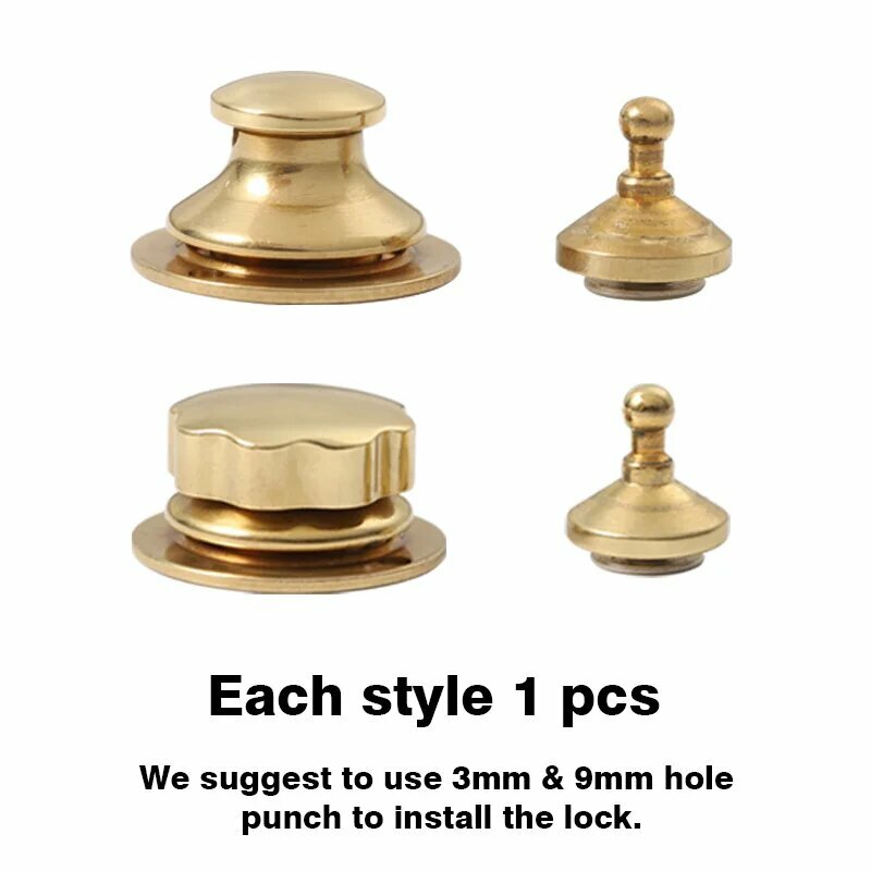 Латунные пряжки для сумок, 4 шт, Each style 1 pcs