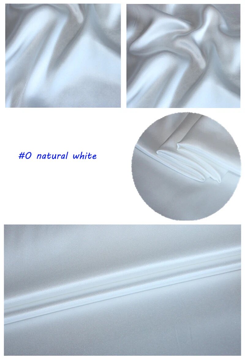 Шелковая ткань Charmeuse FABRIC SHIPPER 1 метр Белый, color0 natural white