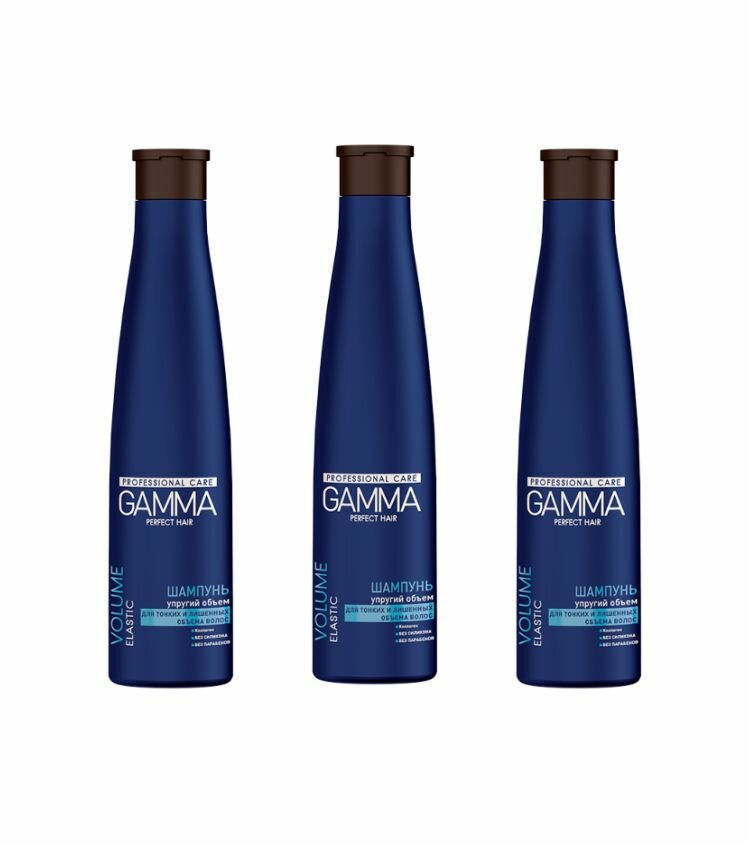 Свобода Шампунь Gamma Perfect Hair Свежесть и Объем для волос, склонных к жирности, 350мл, 3 уп