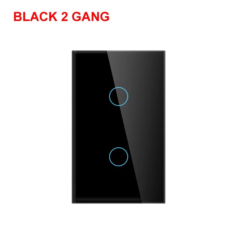 GIRIER Smart Wifi Touch Switch 1/2/3 Gang Black 2 Gang