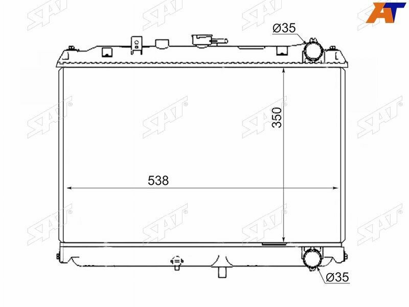 . SAT Радиатор охлаждения двигателя для Mitsubishi Delica 94-07 / Nissan Vanette 99-17
