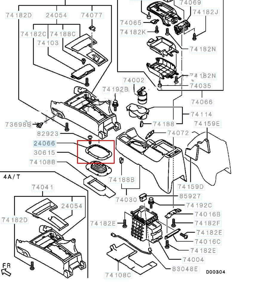 Фиксатор пыльника рычага переключения передач (V5A51) Mitsubishi L200 / Pajero Sport 2 2.5d 2012-
