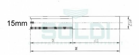 Фреза 7234 H 25 mm D 15mm d 12mm PCD