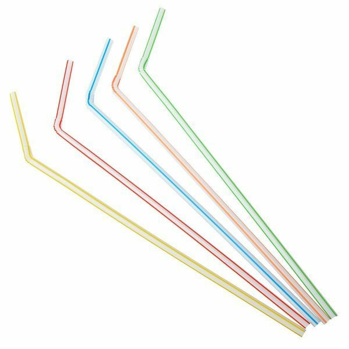 Трубочки для напитков 50шт "Праздничные" (240*5мм) цветные