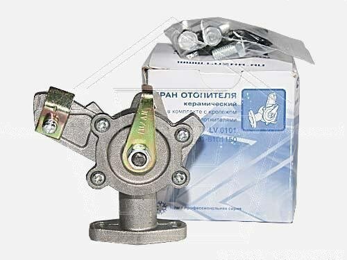 Кран отопителя ваз 2101-07,2121,1111"ока", газ 2410-3110 luzar (керам.) (lv 0101) (2101-8101150)
