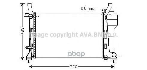 Радиатор системы охлаждения Ava арт. MSA2363