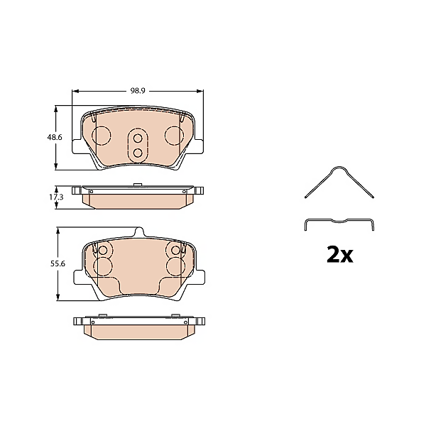 TRW GDB2277 (31687033 / GDB2277) колодки тормозные дисковые
