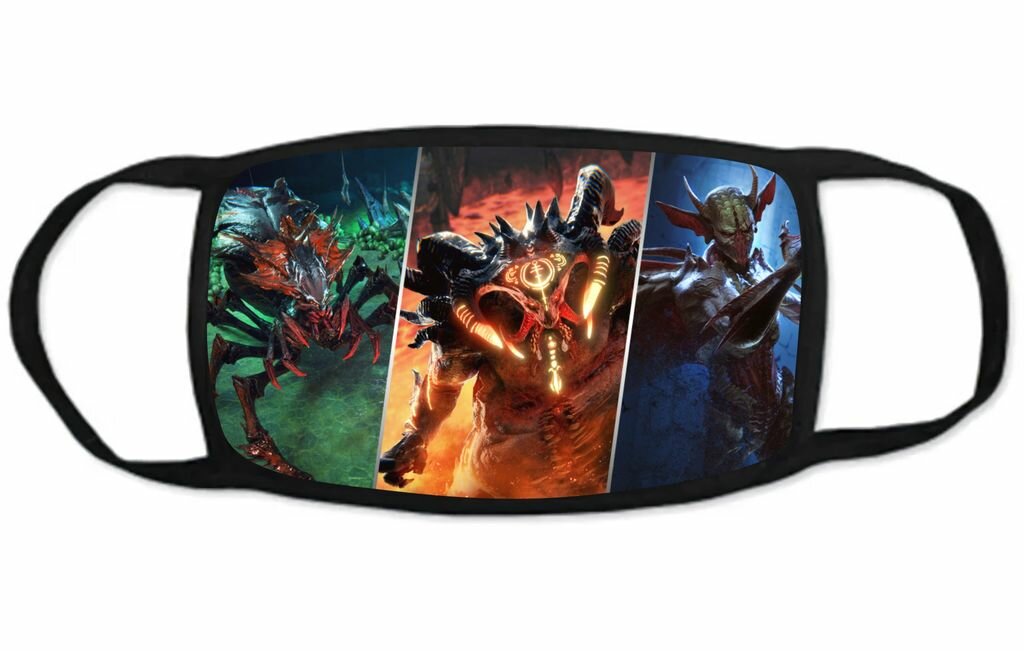 Маска на лицо Raid: Shadow Legends, Рейд: Шедоу Ледженс, Рейд: Легенды Теней №4, Взрослая - 20 на 12,5 см