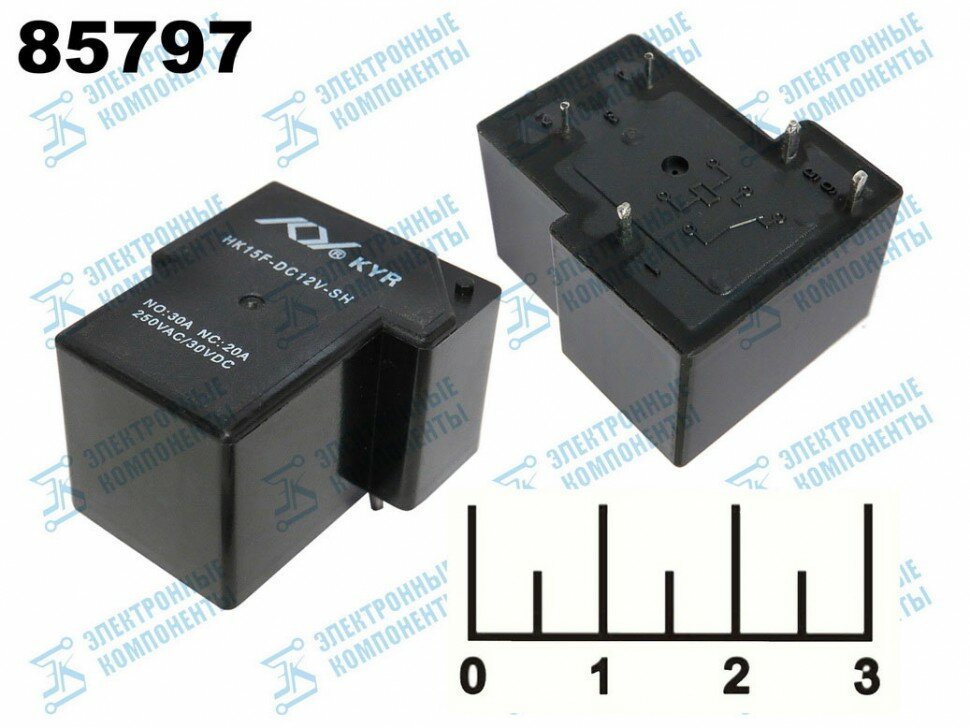 Реле =12V 30A/240V HK15F-DC12V-SH
