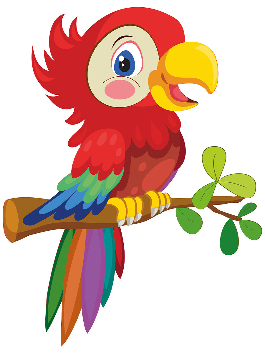 Наклейка интерьерная Попугай