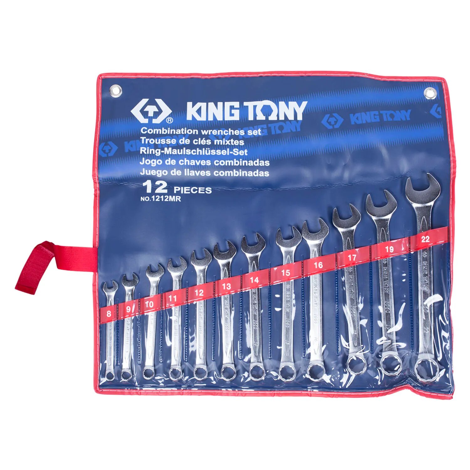 1212MR Набор комбинированных ключей, 8-22 мм, 12 предметов KING TONY 1212MR