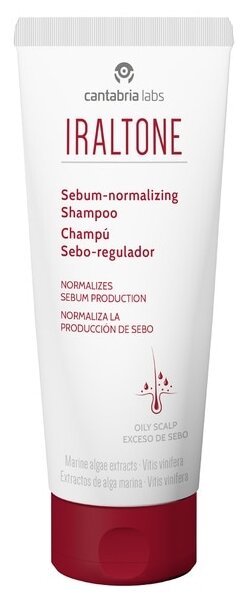 Себорегулирующий шампунь 200 мл IRALTONE Sebum-Normalizing Shampoo Cantabria Labs / Кантабрия Лабс