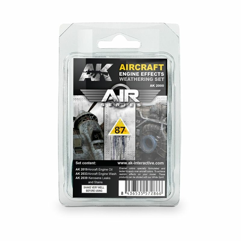 Набор красок AK Interactive Aircraft Engine Effects Weathering Set (Air Series)