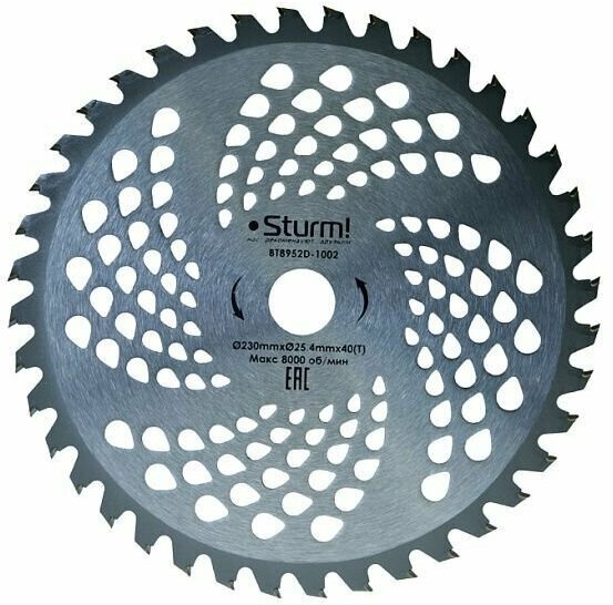 Нож/диск для триммера Sturm! BT8952D-1002, 40 зубьев, 230 мм