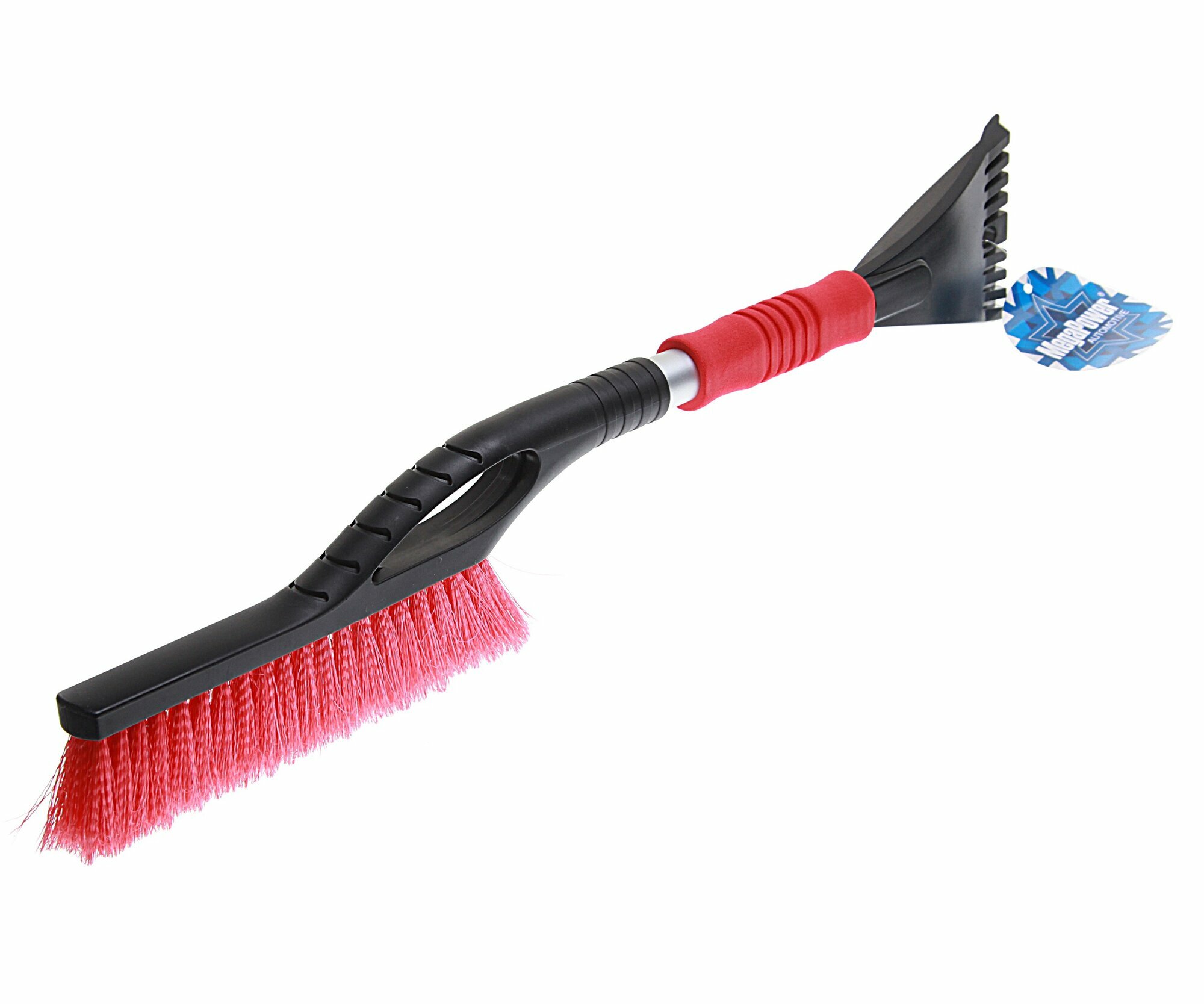 Щетка M-71027RD для снега со скребком и мягкой ручкой 60см BLACK/RED MEGAPOWER