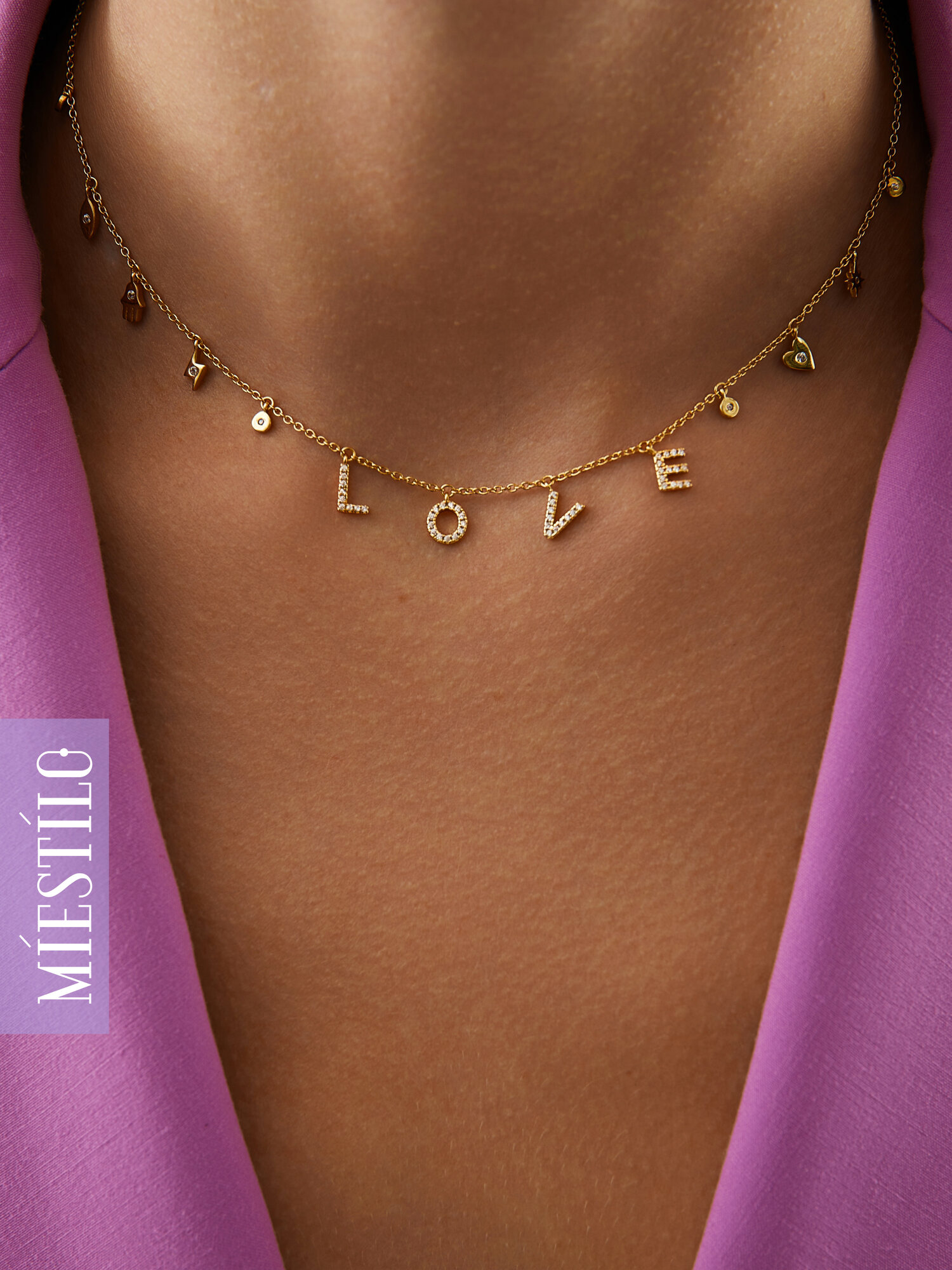 Колье, серебро, 925 проба, золочение, фианит