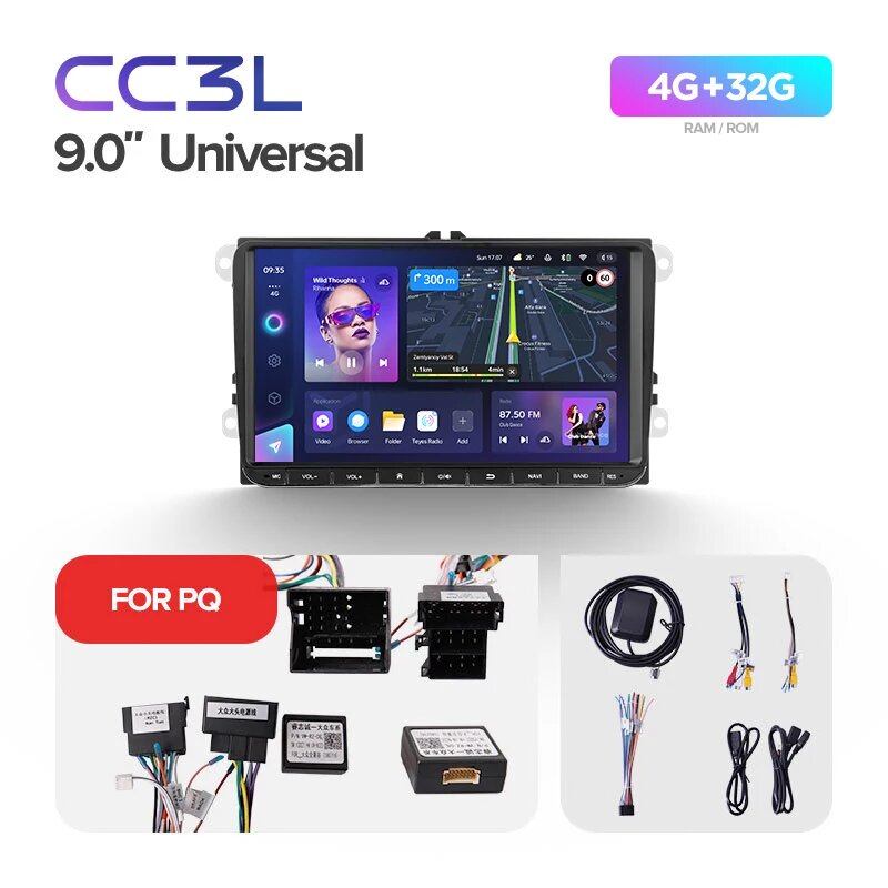 CC3L 9.0" Штатная магнитола 4+32G для VW/Skoda