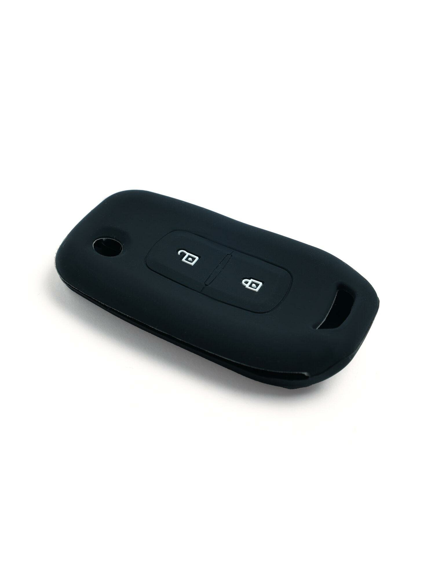 Силиконовый чехол BGT для ключей Renault (Рено), влагозащитный, ударопрочный, черный