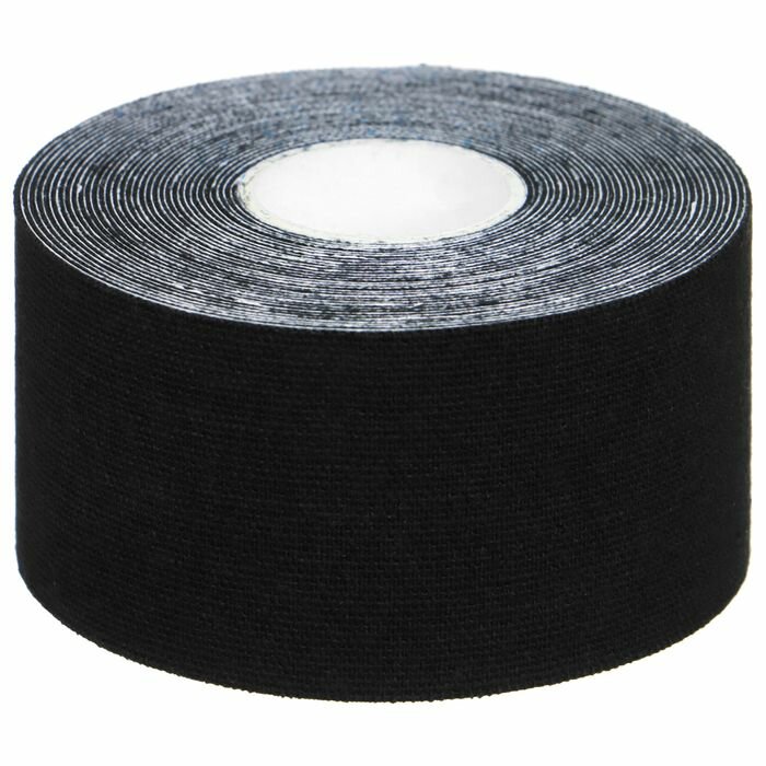 Кинезиотейп ONLYTOP, 3,8 см х 5 м, цвет чёрный
