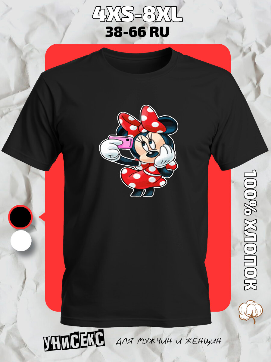 Футболка с принтом Микки Маус Минни Маус