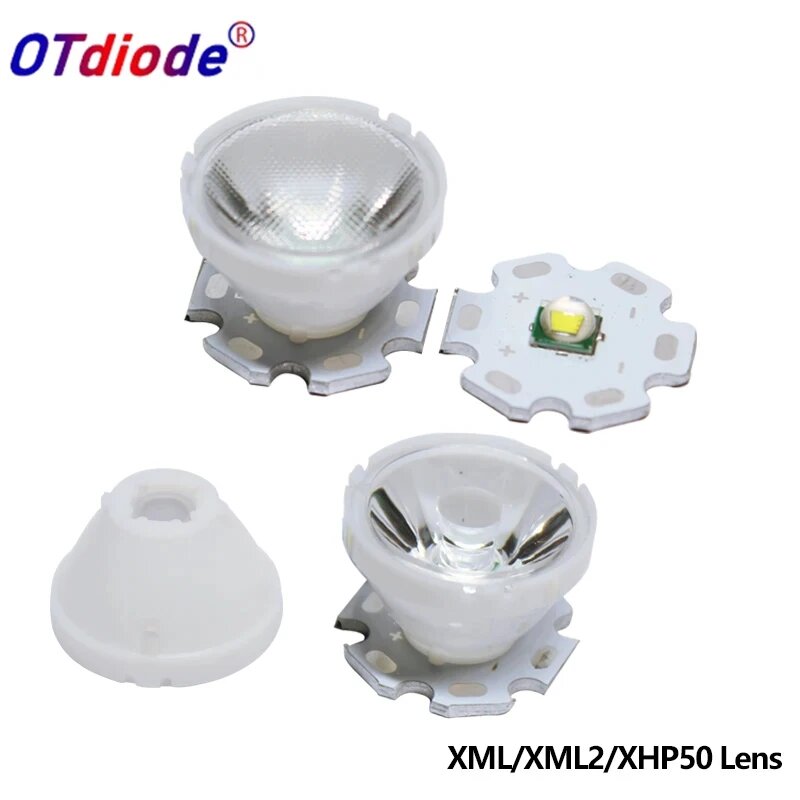 10 шт. светодиодных линз OTdiode 10/25/45/60 градусов 20MM 60 Degree