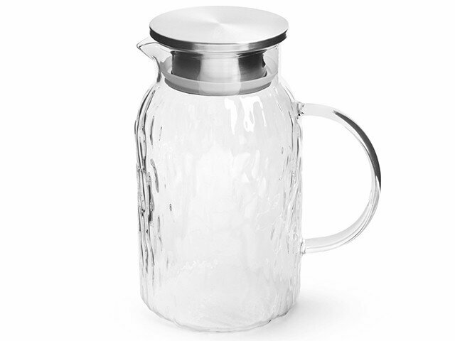6587 FISSMAN Кувшин для горячих и холодных напитков с фильтром 1500мл (жаропрочное стекло)
