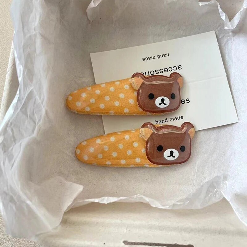 2 шт. заколки для волос Rilakkuma хаки