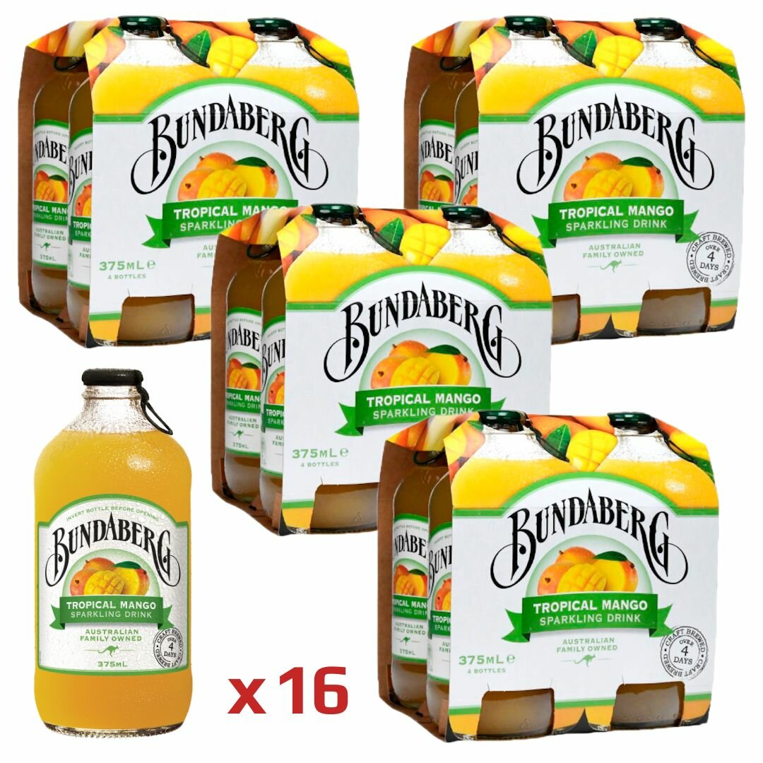 Лимонад ферментированный Bundaberg (Австралия) Манго 375 мл. стекло 16 шт.