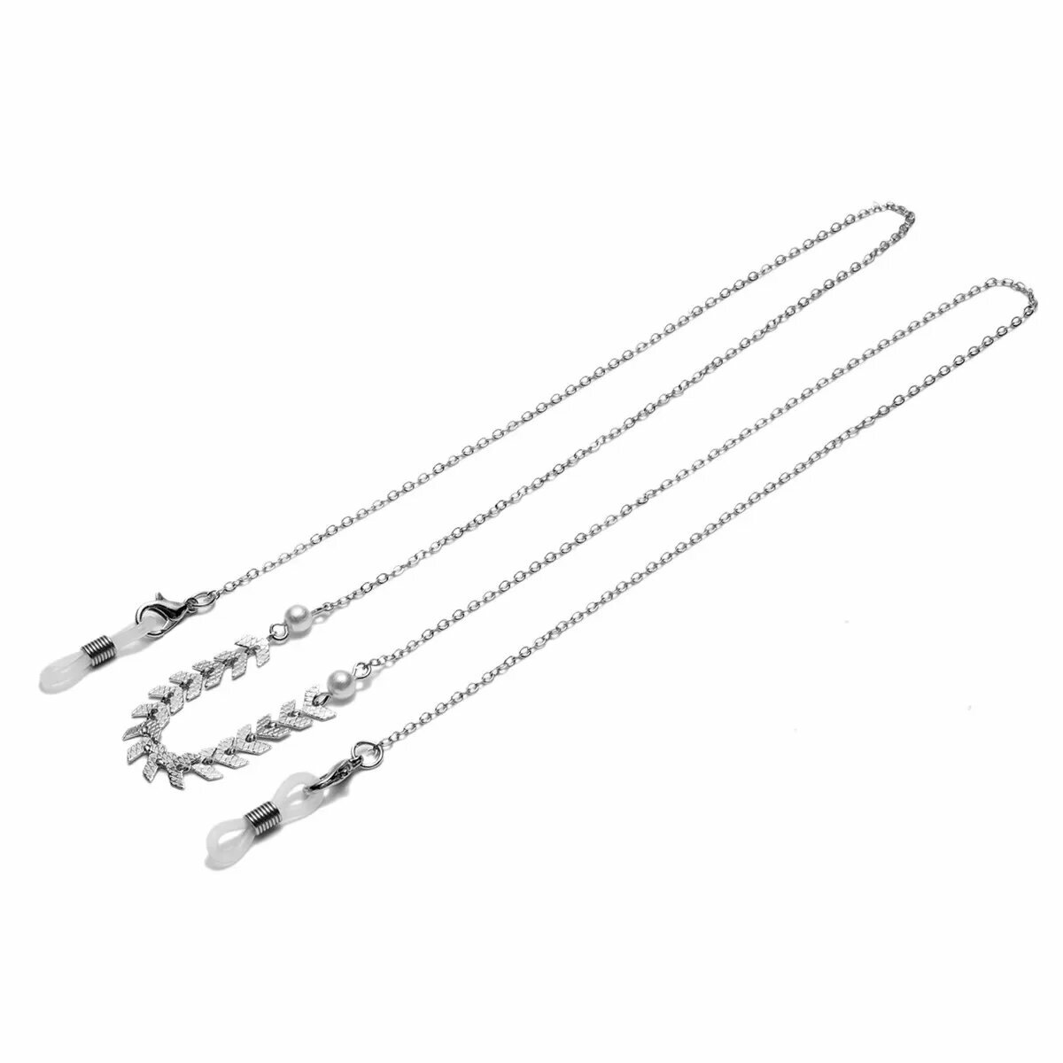 Цепочка для очков металлическая с жемчугом Glasses Chain 13