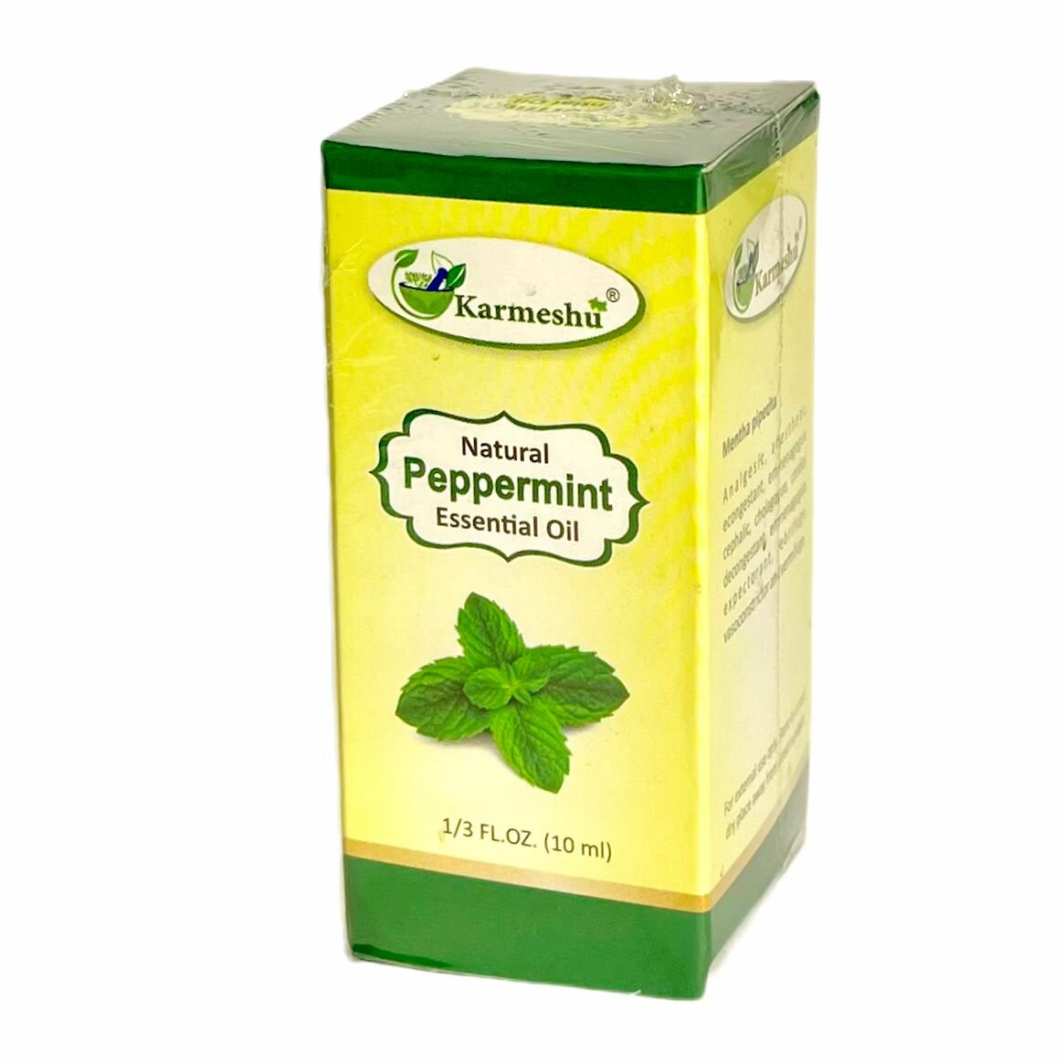 PEPPERMINT Natural Essential Oil, Karmeshu (мята перечная натуральное эфирное масло, Кармешу), 10 мл.