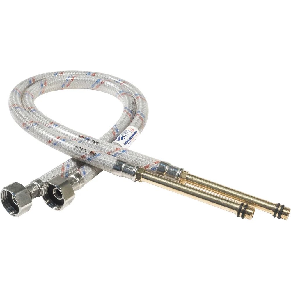 Гибкая подводка для смесителей ЦС, штуцер 106/100 мм, 1/2”хM10 L-80 см, пакет, уп. пара