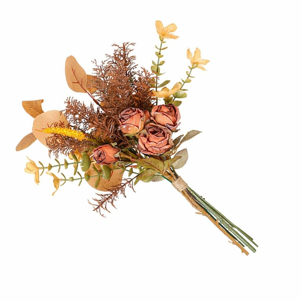 Праздничное оформление, Осенний букет для домашнего декора - оранжевый с желтым, 1 пучок