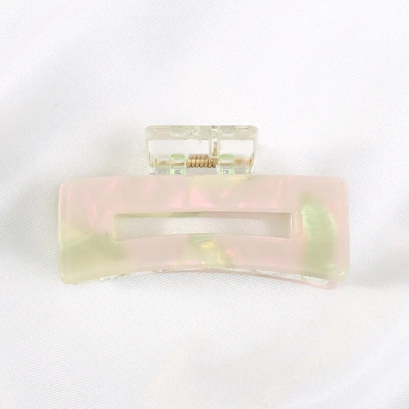 Bgffuy мини однотонный леопардовый принт акриловый крест крабовые когти заколка для волос корейская мода для девочек женские аксессуары для волос