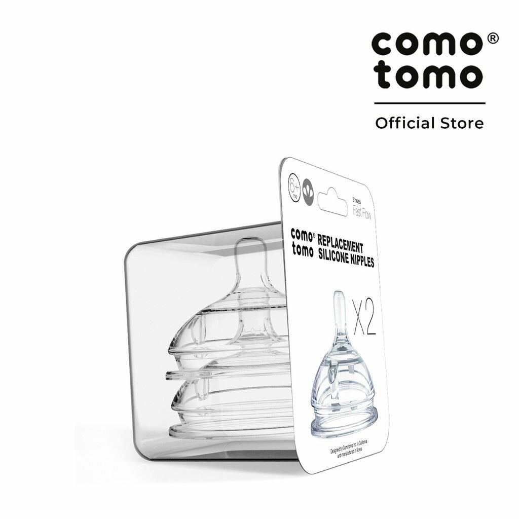 COMOTOMO Соски Для Бутылочек Natural Nipple Packs 6+ Months-Fast Flow