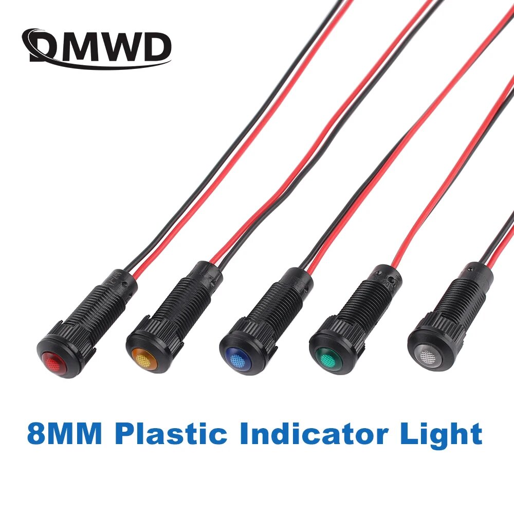 Светодиодный индикатор DMWD 8 мм Синий, 110-220V