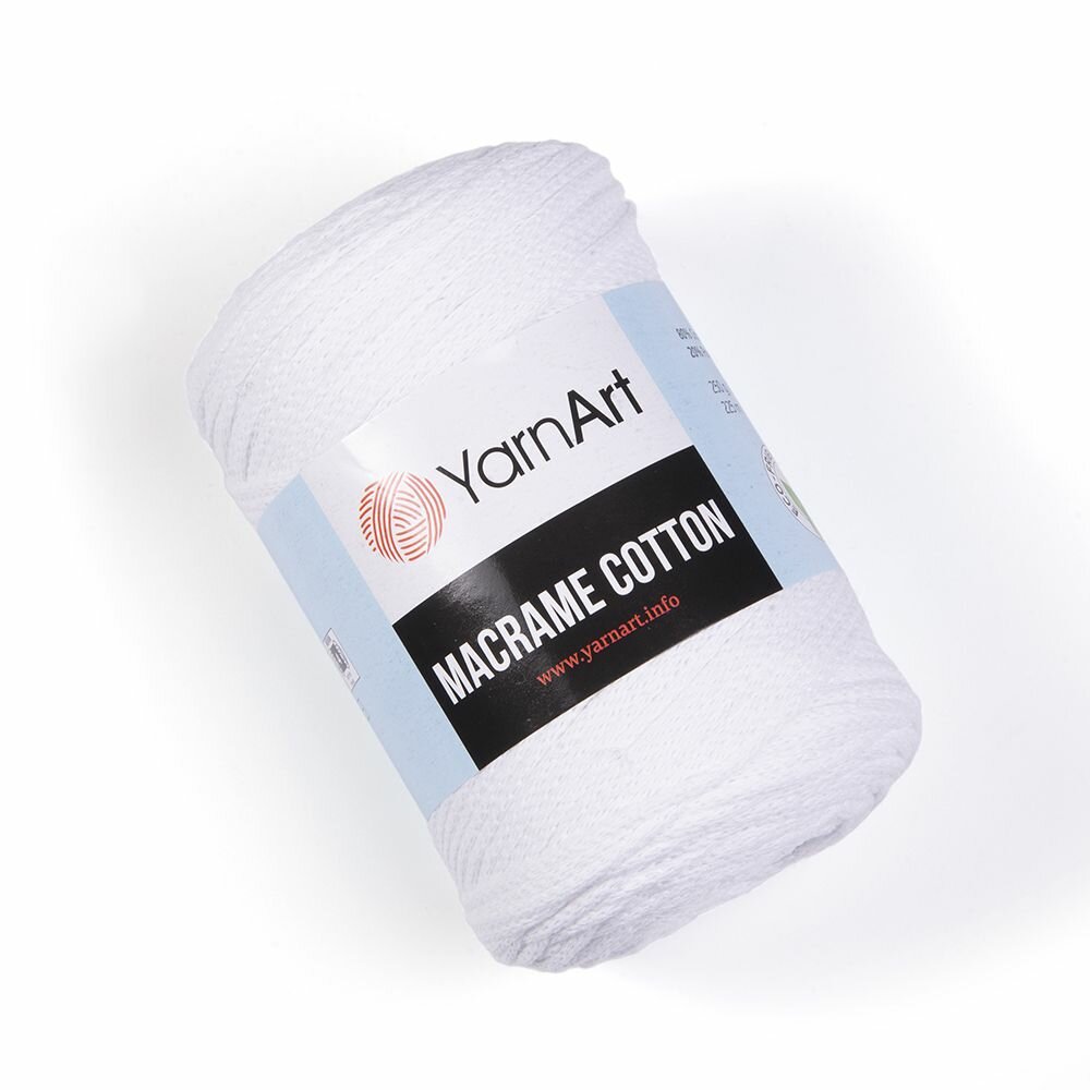 Пряжа YarnArt Macrame Cotton (2 мотка) 751 белый