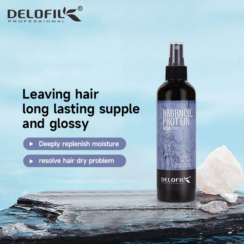 Delofil Repair Honey No-Wash Hair Care Spray Увлажняющий, увлажняющий, антистатический, смягчающий, разглаживающий вьющиеся волосы 260 мл