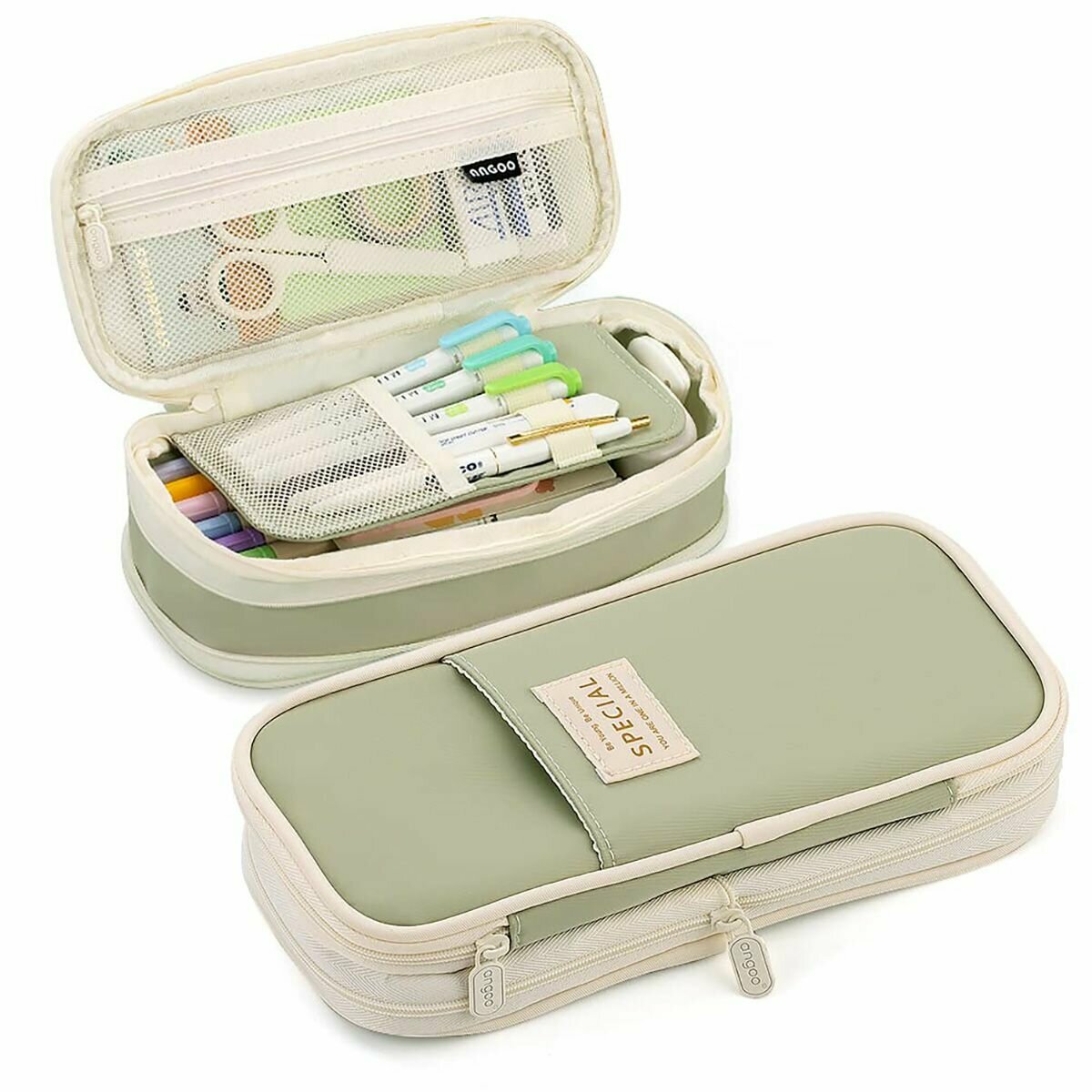 Большой пенал для школьников Устойчив к пятнам и износу Можно стирать в стиральной машине Регулируемая высота