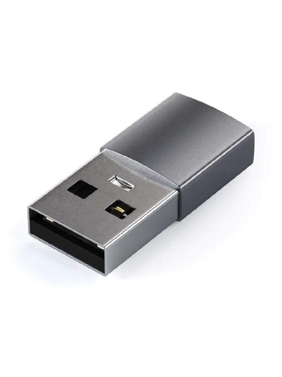 Адаптер Satechi USB Type-A to Type-C. Цвет серый космос.