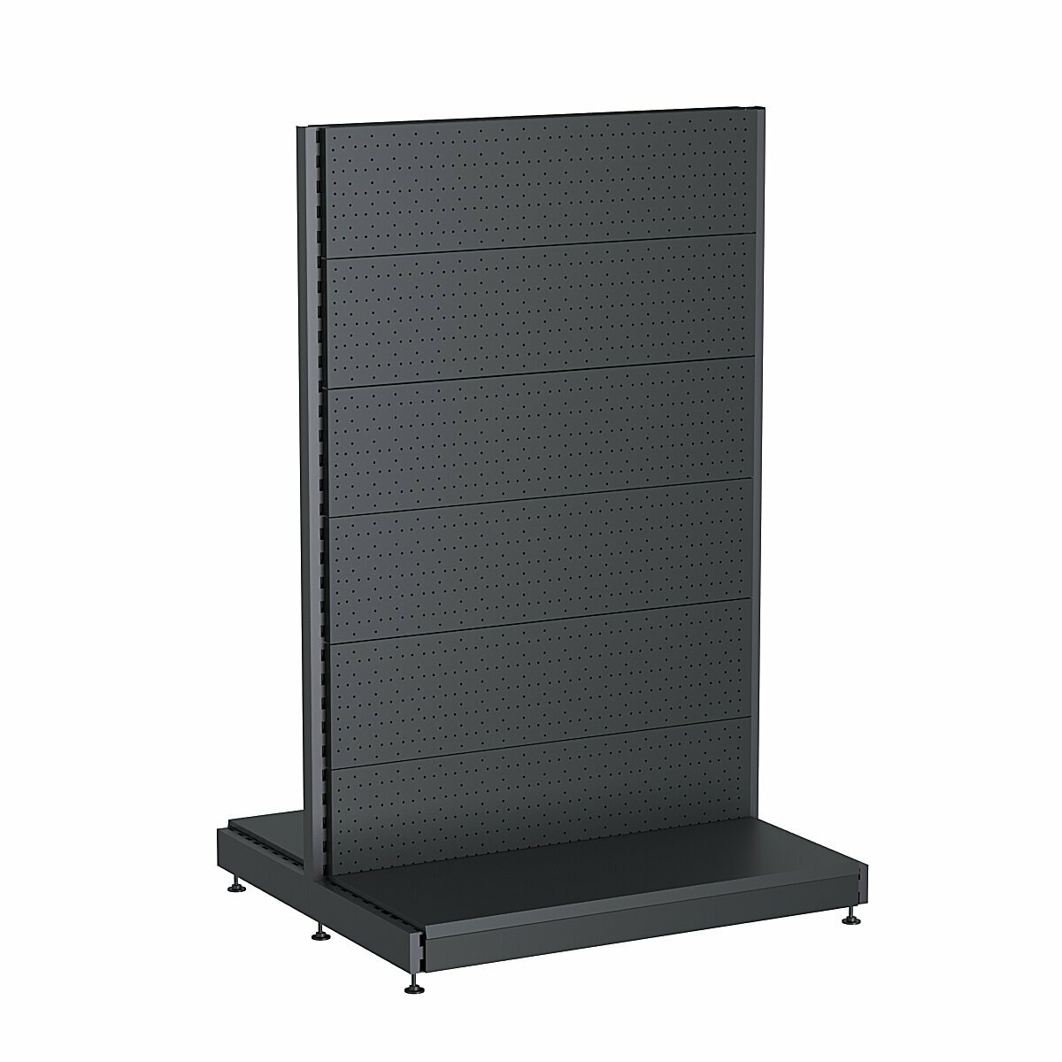 Стеллаж торговый металлический островной "графф" №6-1.65-1 с перфорацией