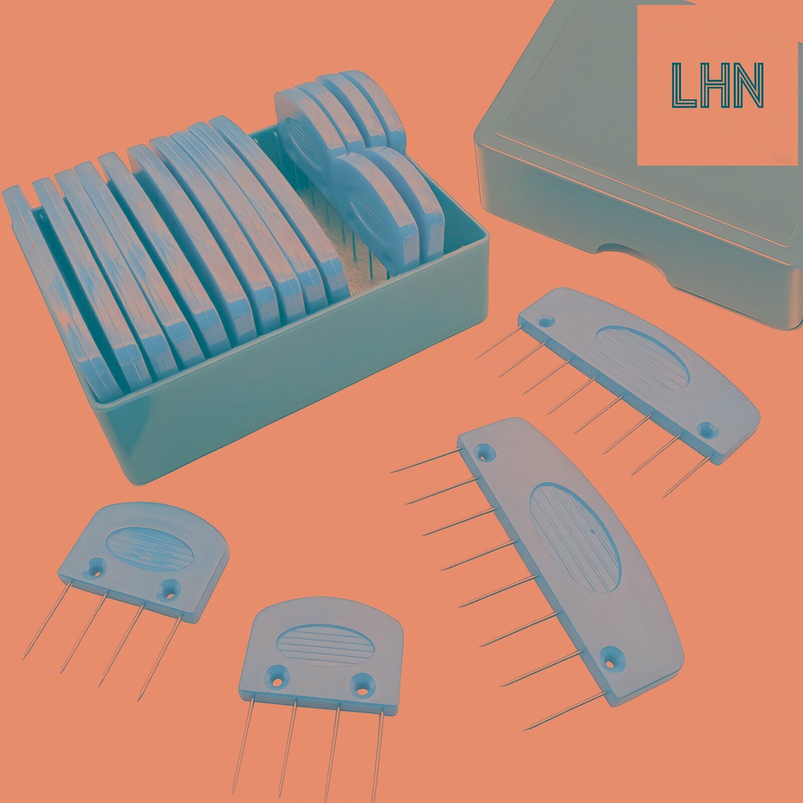 Иглы фиксаторы для блокировки вязанных изделий, 20 штук, фиолетовые