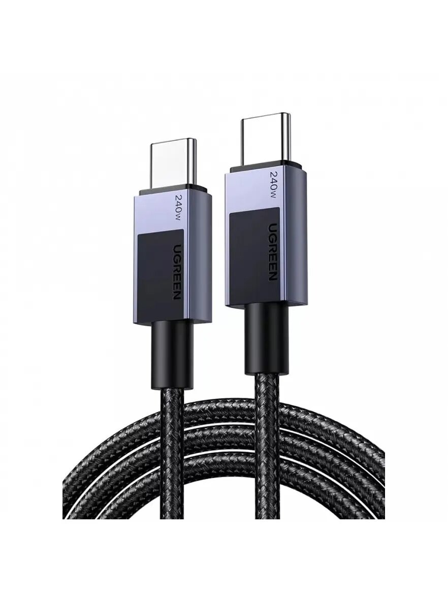 Кабель UGREEN L513, Type C, 2.0, 1 м, быстрая зарядка, чёрный