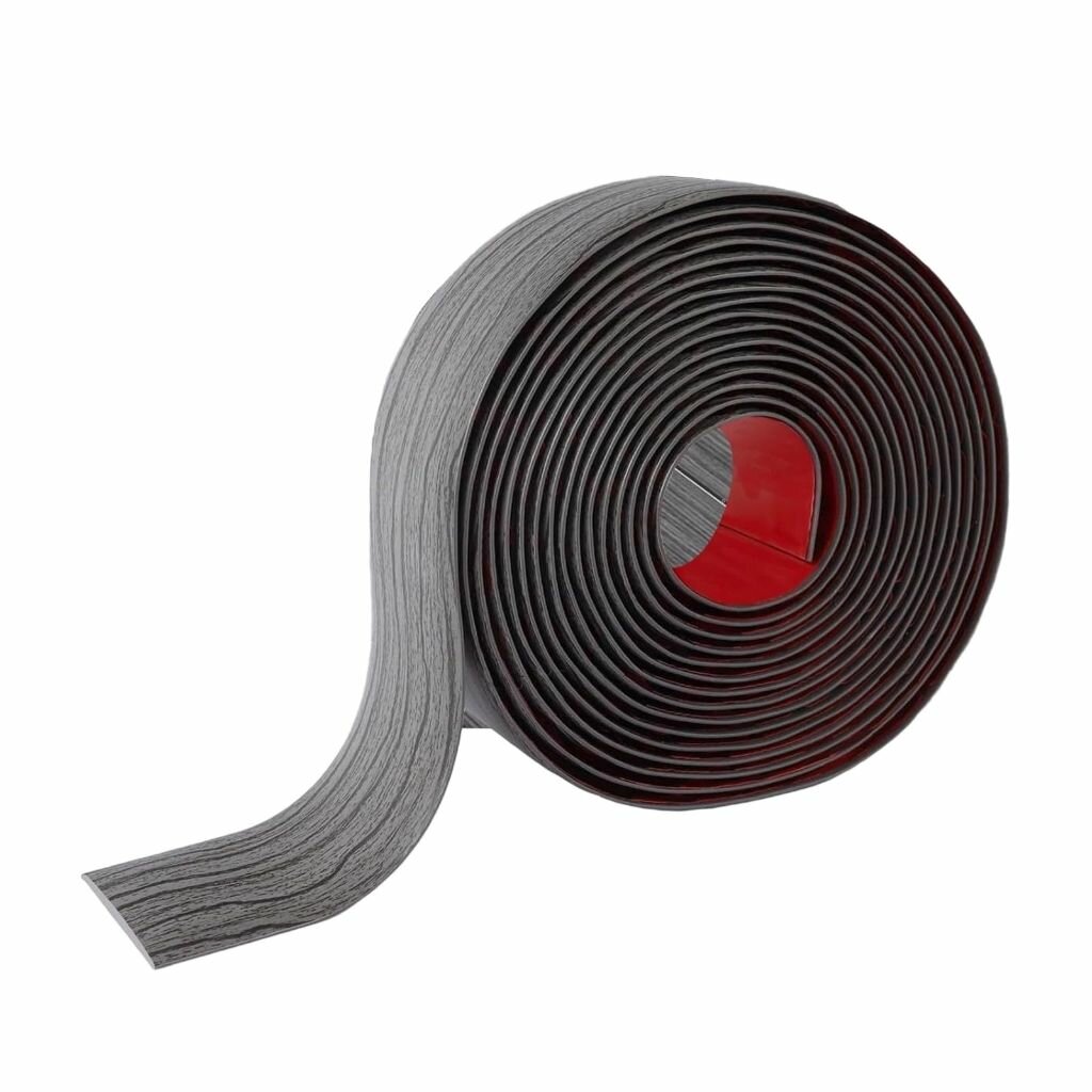 Самоклеящаяся переходная планка для пола-темно-серая древесная текстура