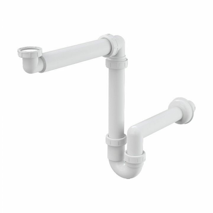 Сифон для раковины AlcaPlast A434, для ванной комнаты, пластиковый, бутылочный