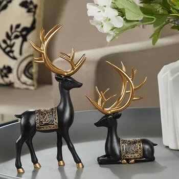 Новое китайское винтажное украшение для журнального столика (пара оленей)