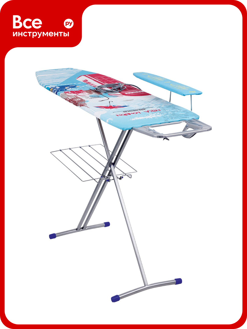 Доска гладильная с подрукавником Н7 (1225Х380 мм) Nika НИКА-Н7/1225Х380, глажки различных вещей