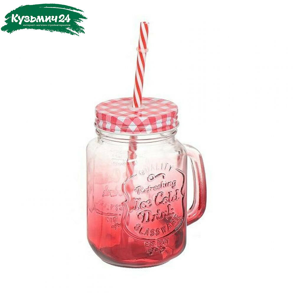 Банка для напитков/смузи стекло 450 мл SDFG0114-4