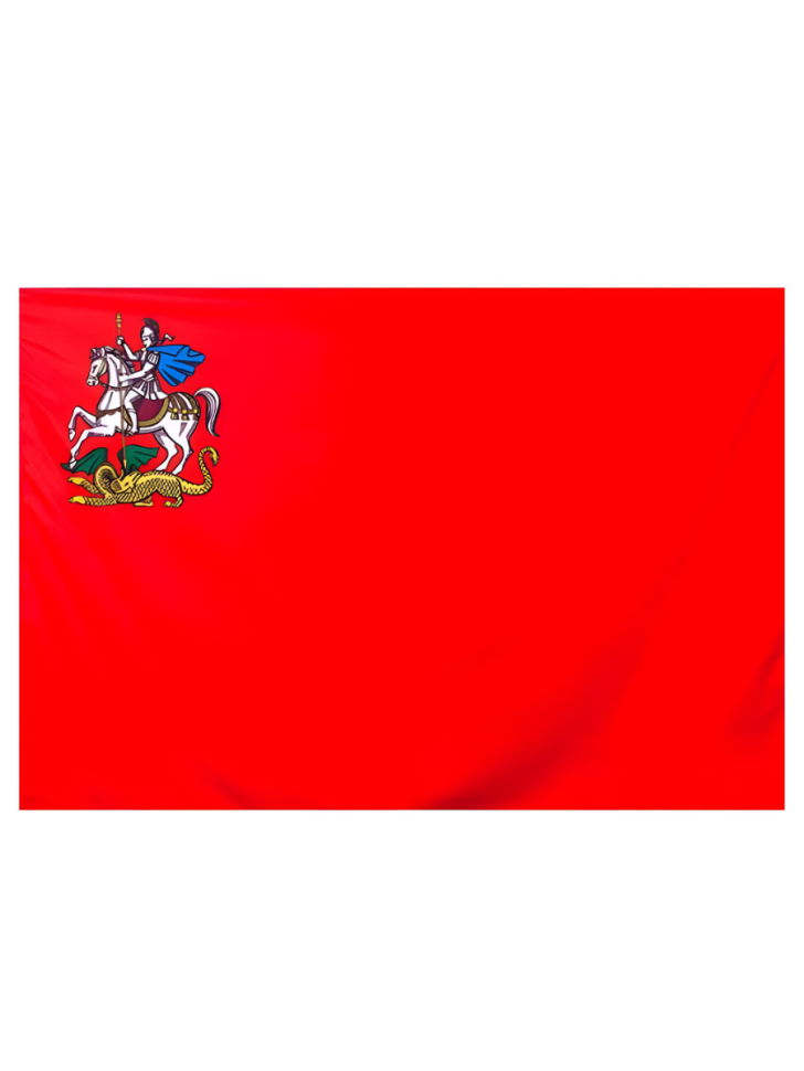 Флаг Московской области на флажном шелке (135 х 90 см)